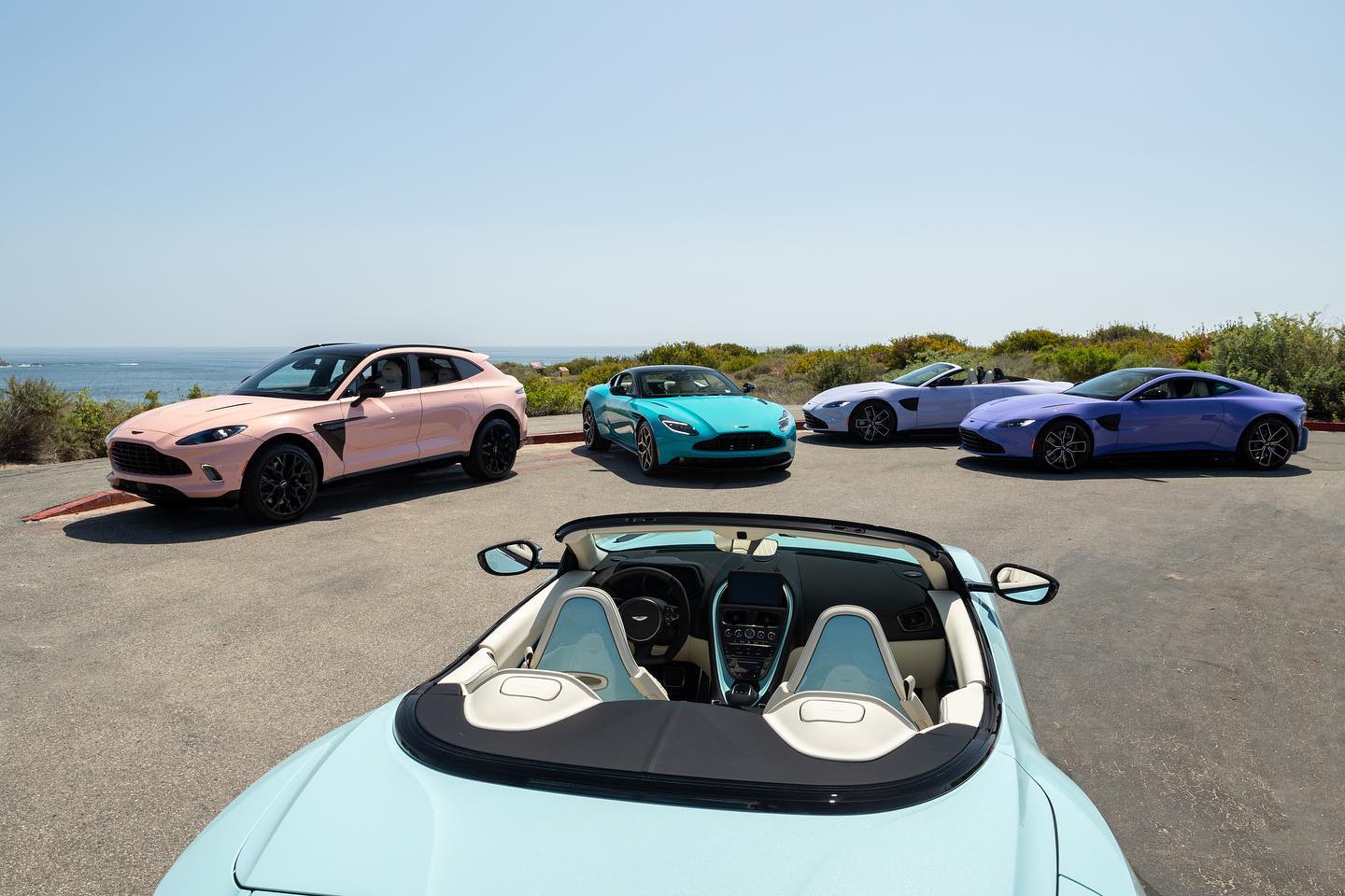 Aston Martin Newport beach shows off exclusive pastel color palette for ...