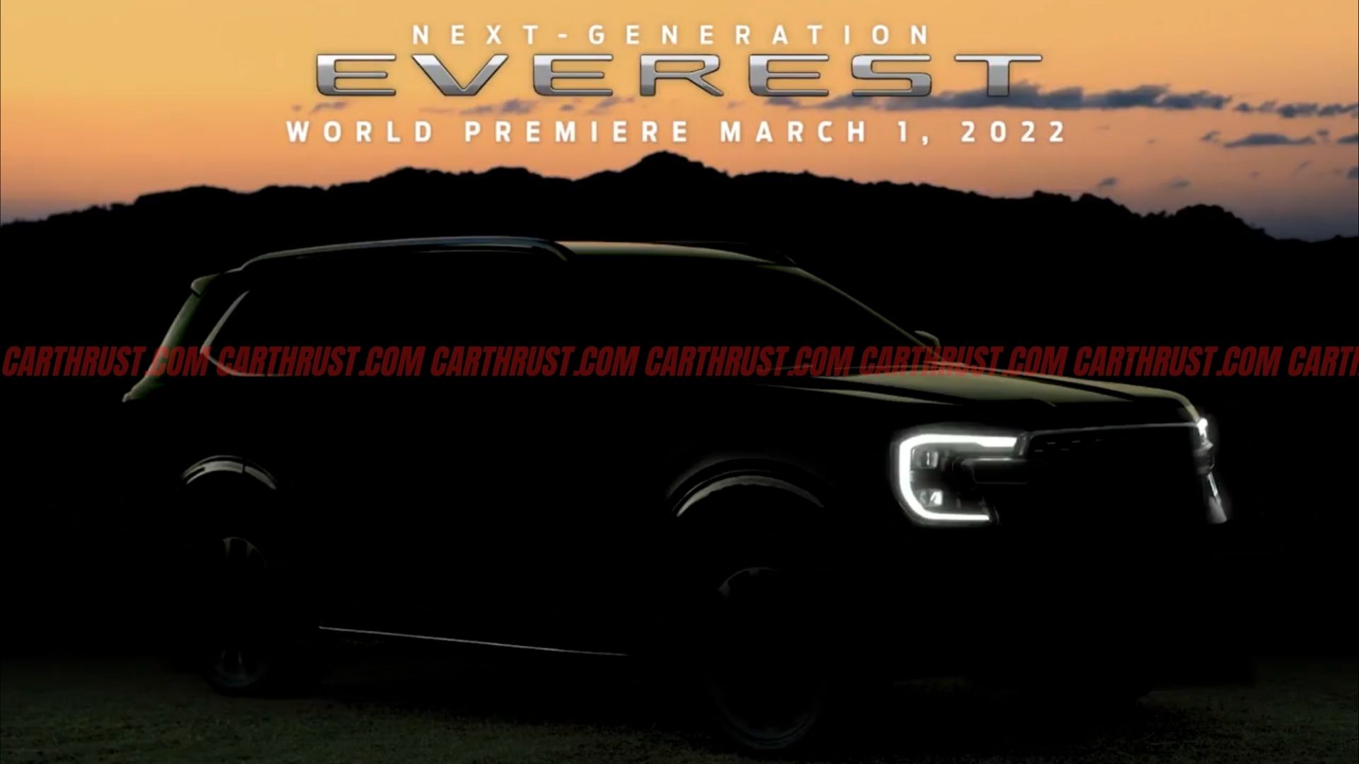 A new Ford Everest (Endeavour) is on the way! Debut on March 1st ...