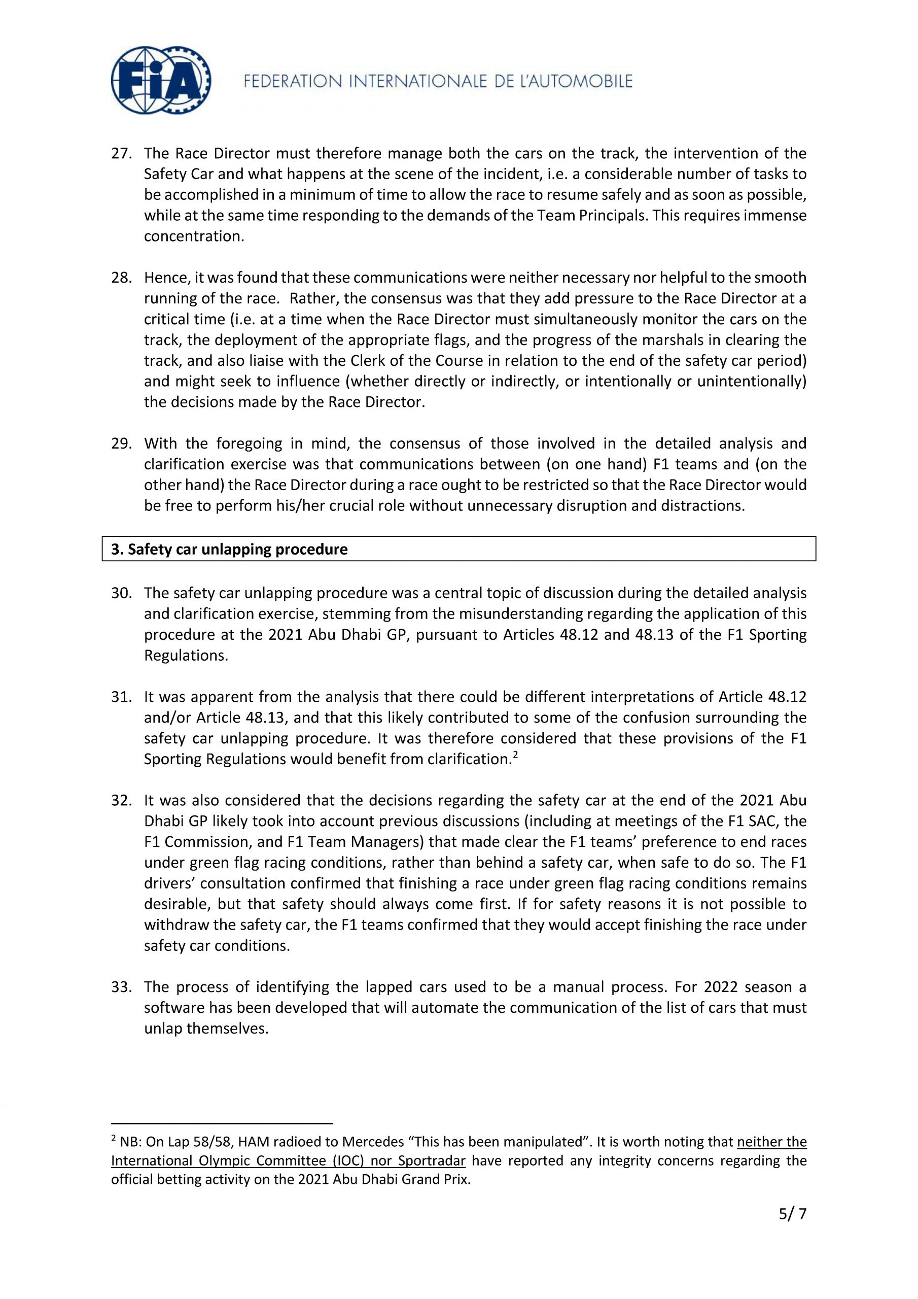 FIA’s full report for the 2021 Abu Dhabi GP investigation released ...