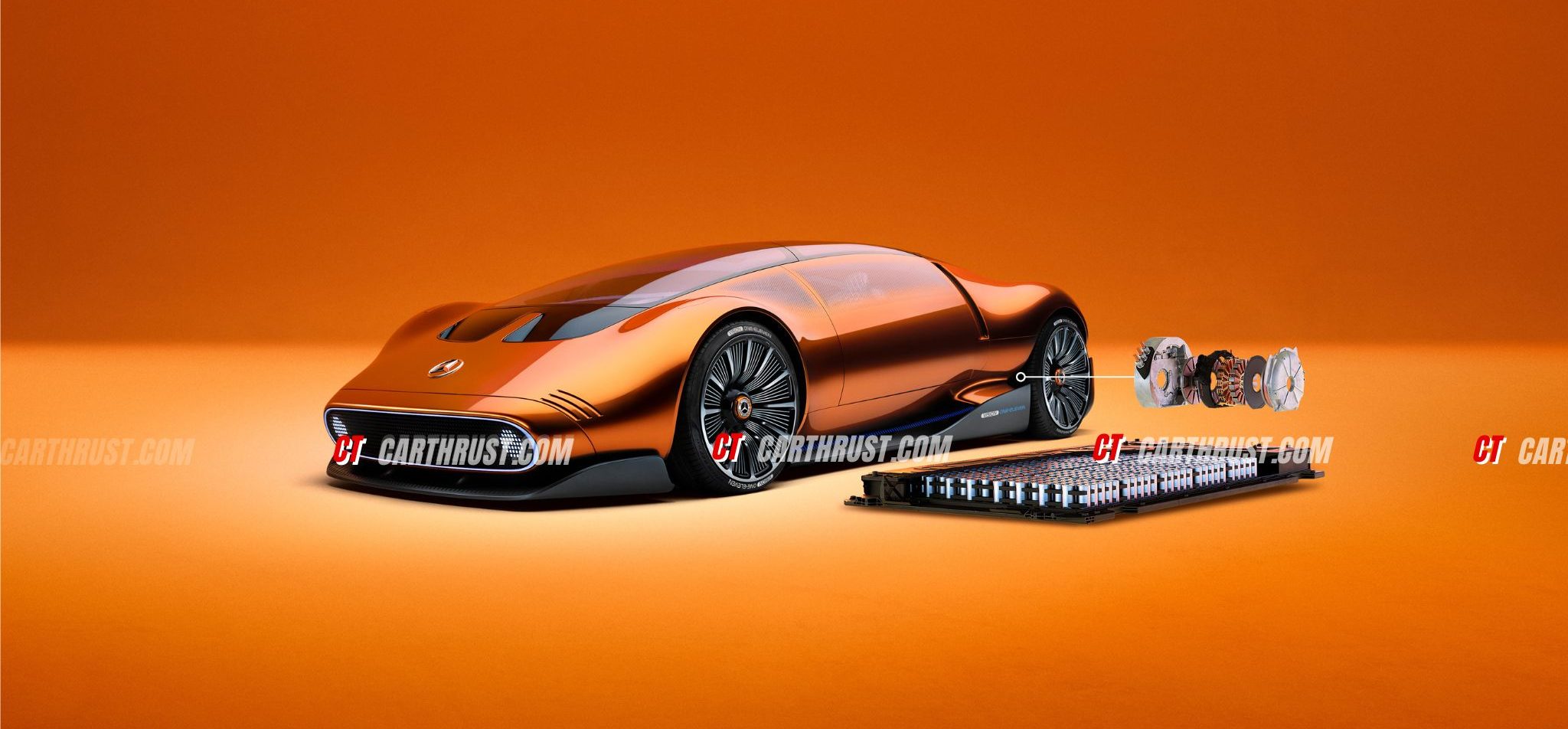 Mercedes-Benz Vision One-Eleven concept debuts as an orange batmobile ...