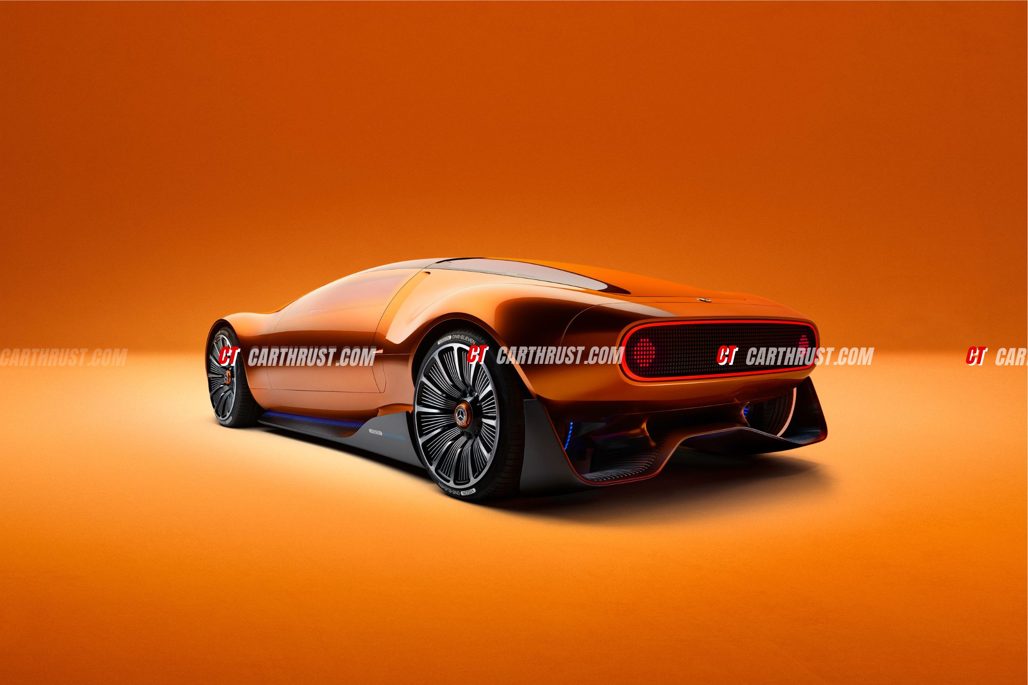 Mercedes-Benz Vision One-Eleven concept debuts as an orange batmobile ...